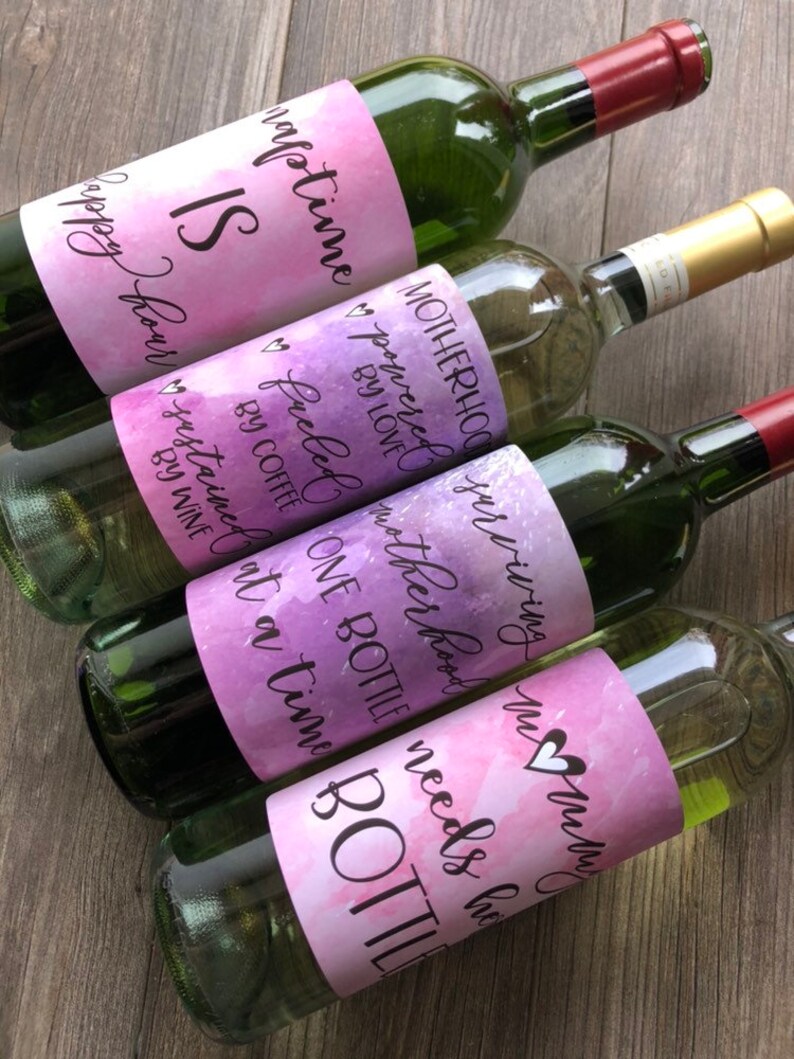 Mom Wine Labels, Mother's Day Gift, New Mom Gift, Baby Shower Gift, MOM ...