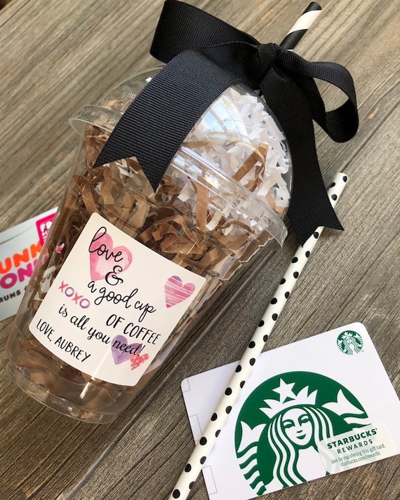 Valentines Day Card Teacher Gift Coffee Cup Gift Card - Etsy