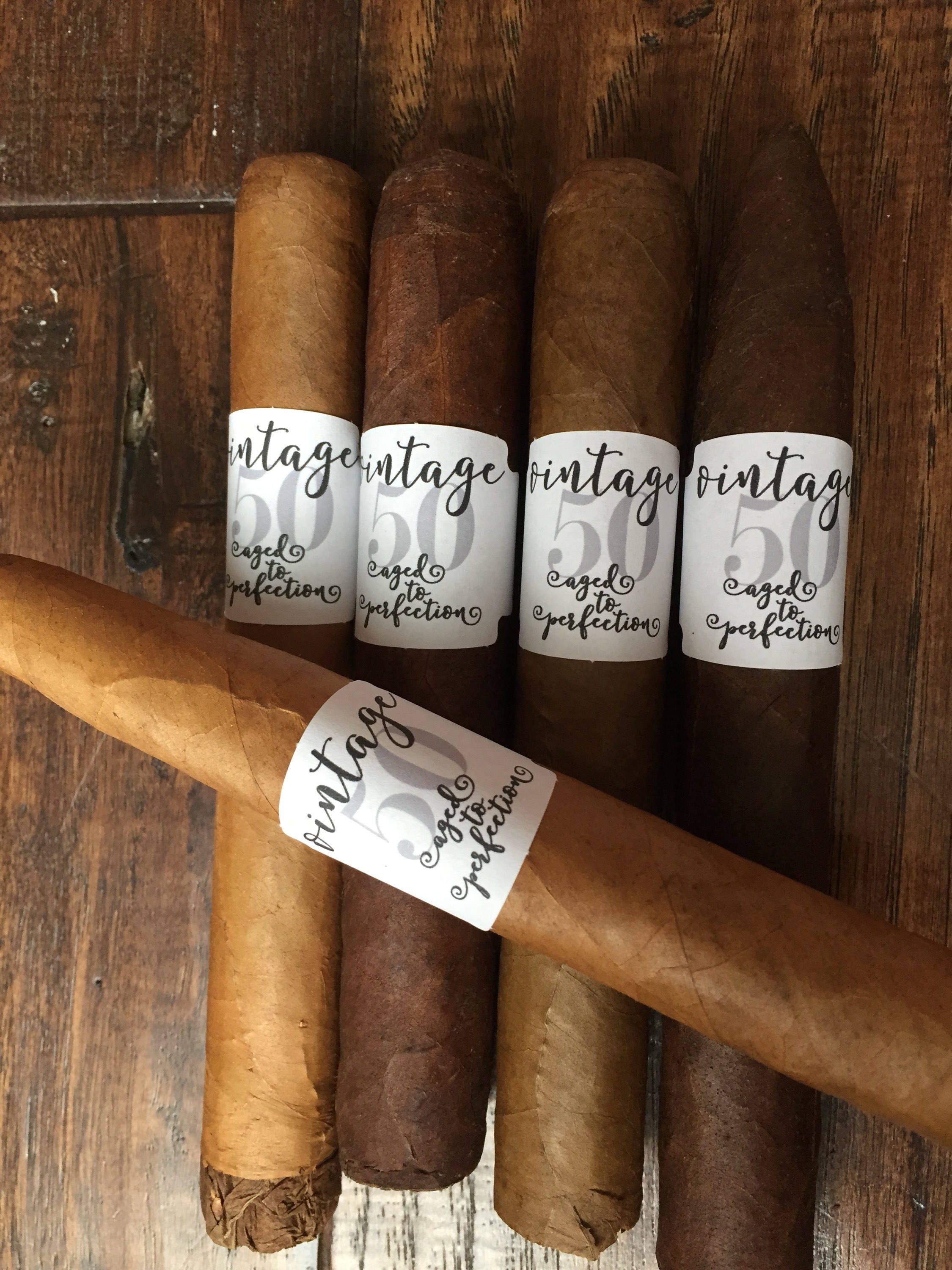 Cigar Label birthday cigar Label Cigar aged to perfection | Etsy