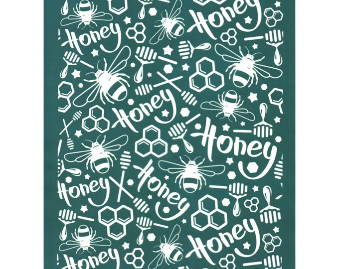 DIY Silk Screen Printing Stencil, Honey Pattern Honeycomb Bee ...