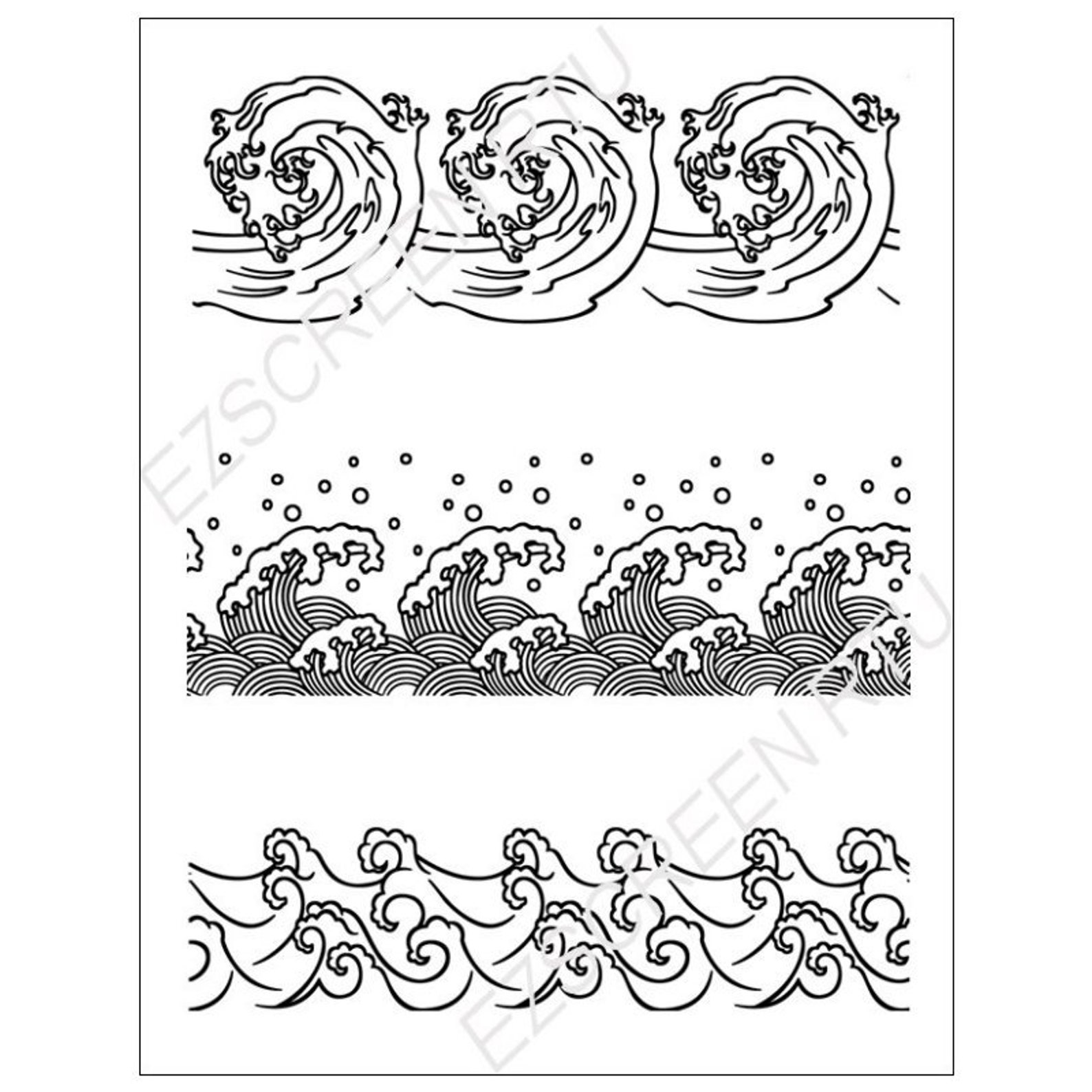DIY Silk Screen Printing Stencil Ocean Waves Patterns for - Etsy