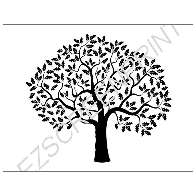 DIY Silk Screen Printing Stencil Oak Tree Design for Polymer - Etsy