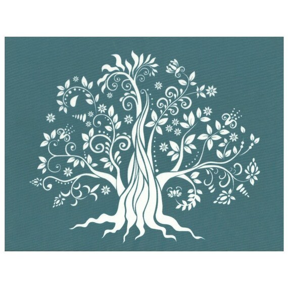 Silk Screen Printing Stencil Fancy Decorated Tree for - Etsy