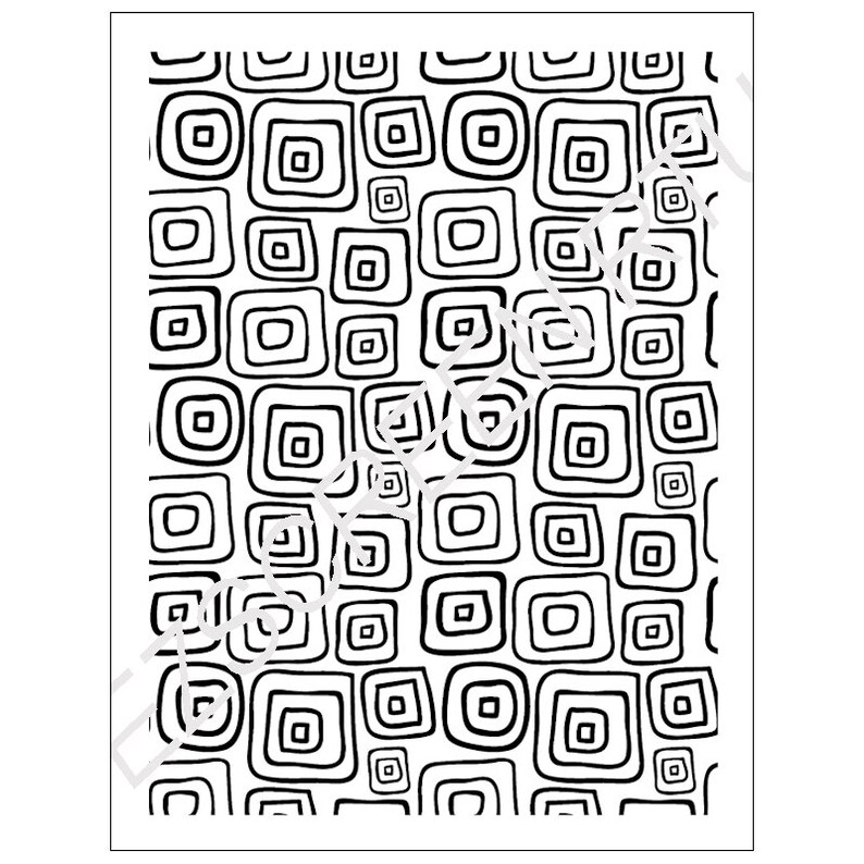 DIY Silk Screen Print Design Stencil Doodle Squares for - Etsy