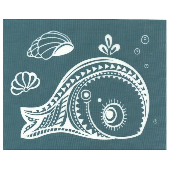 Silk Screen Printing Stencil Ocean Whale & Sea Shells for - Etsy
