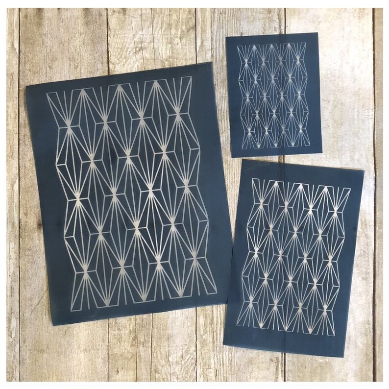 DIY Silk Screen Printing Stencil Geometric Diamonds for - Etsy