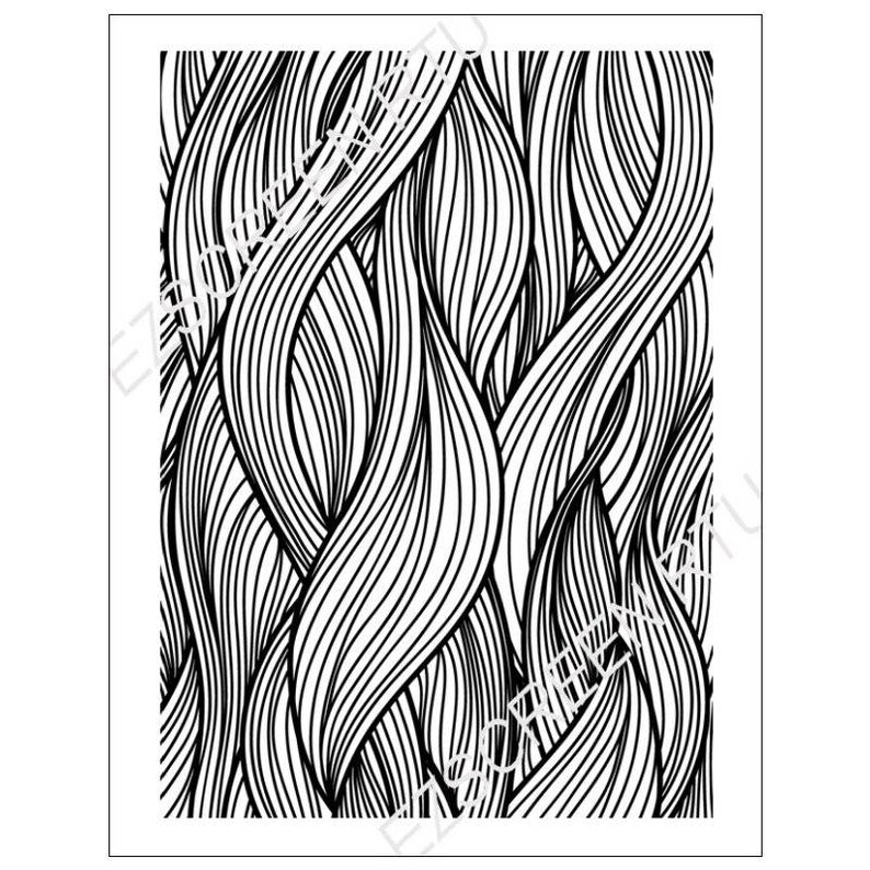 DIY Silk Screen Printing Stencil Interweaving Waves for - Etsy