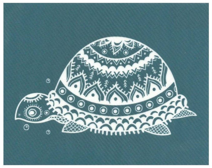 Silk Screen Printing Stencil, Ocean Sea Turtle Design, for Polymer Clay ...