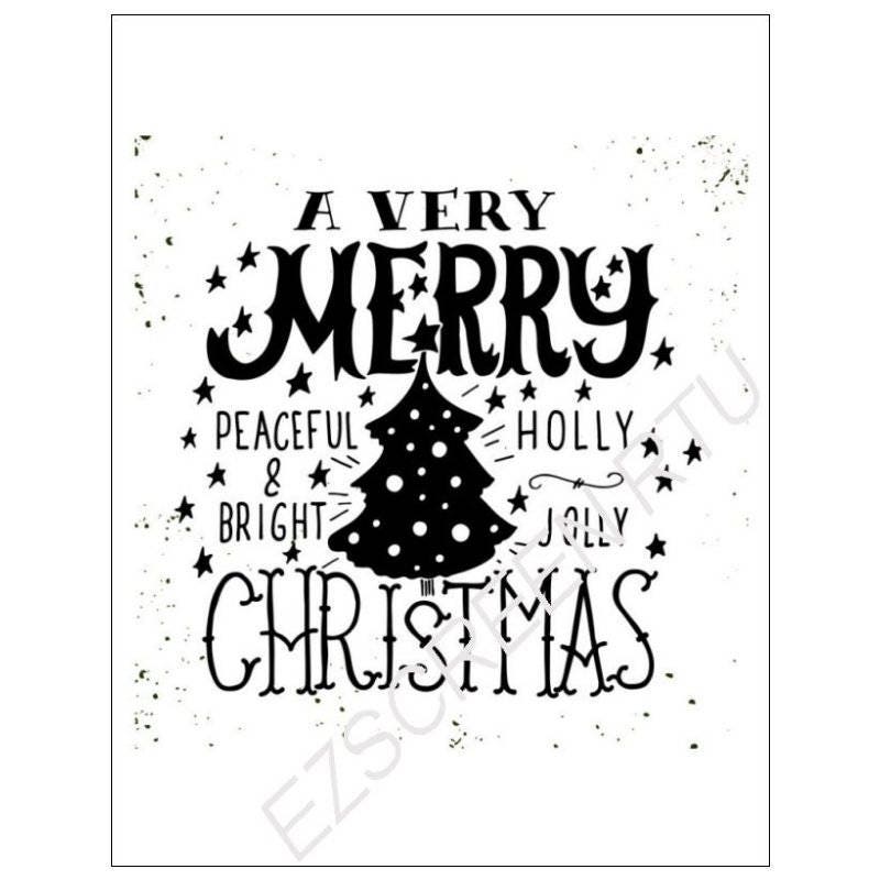 Silk Screen Printing Stencil Merry Christmas Tree Holiday - Etsy