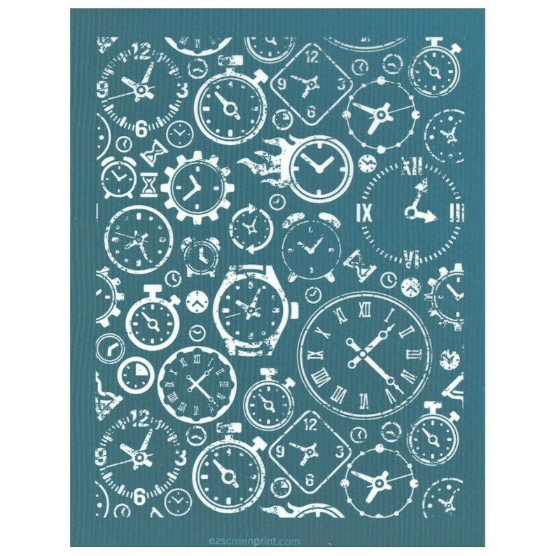 Silk Screen Print Design Stencil Clocks Hourglass Pattern - Etsy