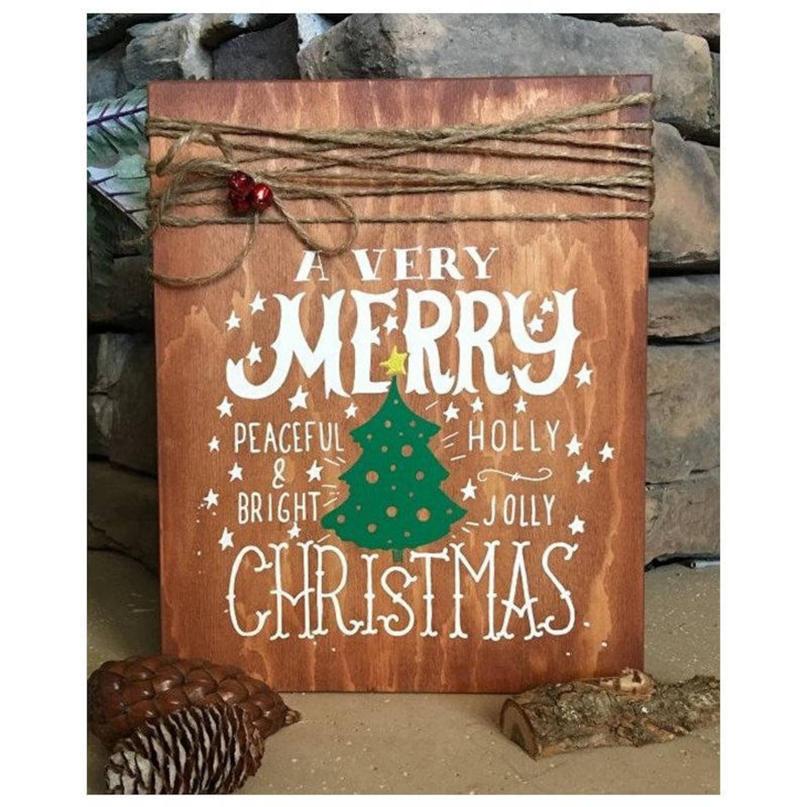 Silk Screen Printing Stencil Merry Christmas Tree Holiday - Etsy
