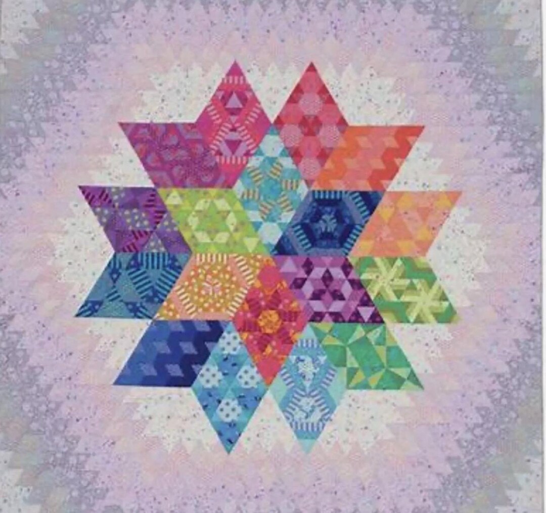 Tula Pink Nebula Block of the Month Kit With King Extention and Rulers ...