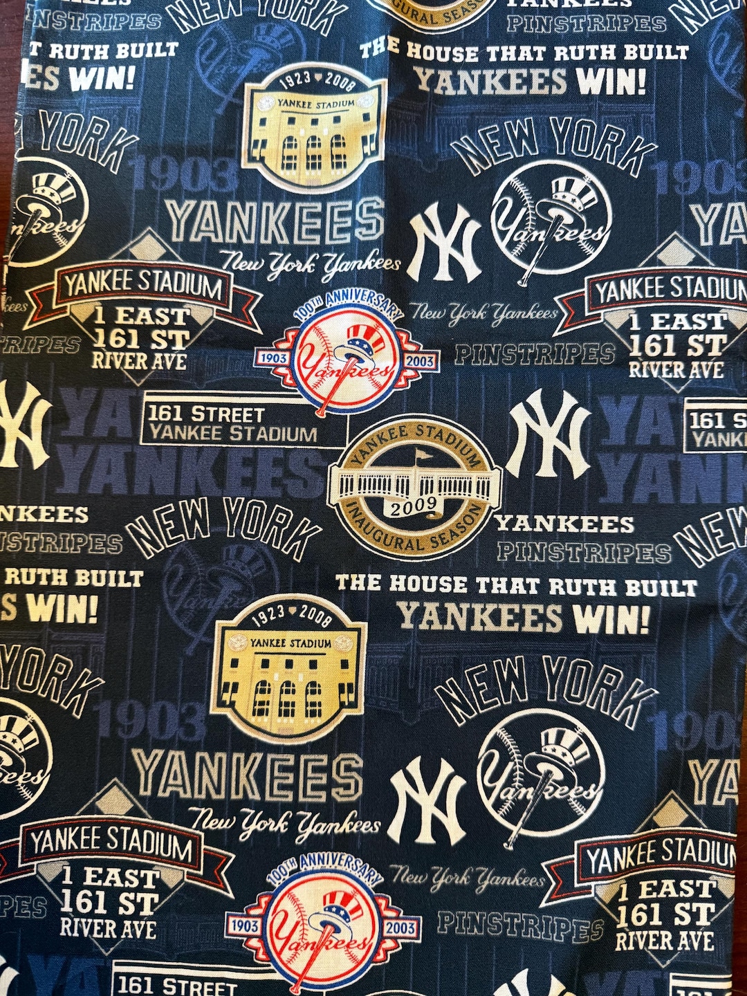 New York Yankees Cotton Fabric Half-yard - Etsy