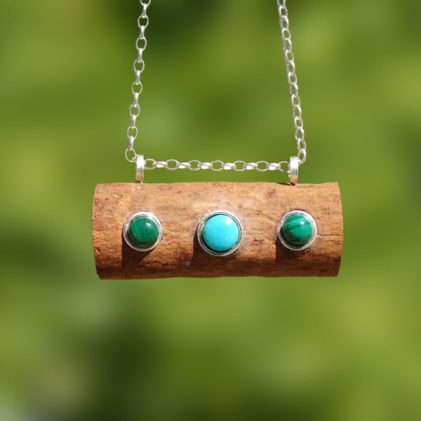Turquoise Cinnamon Necklace - Etsy