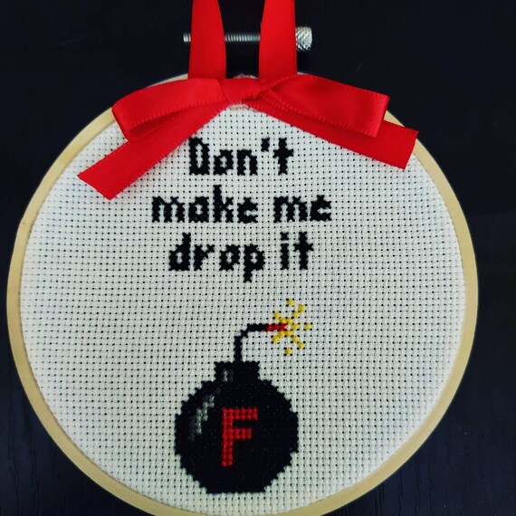 F Bomb Completed Cross Stitch | Etsy