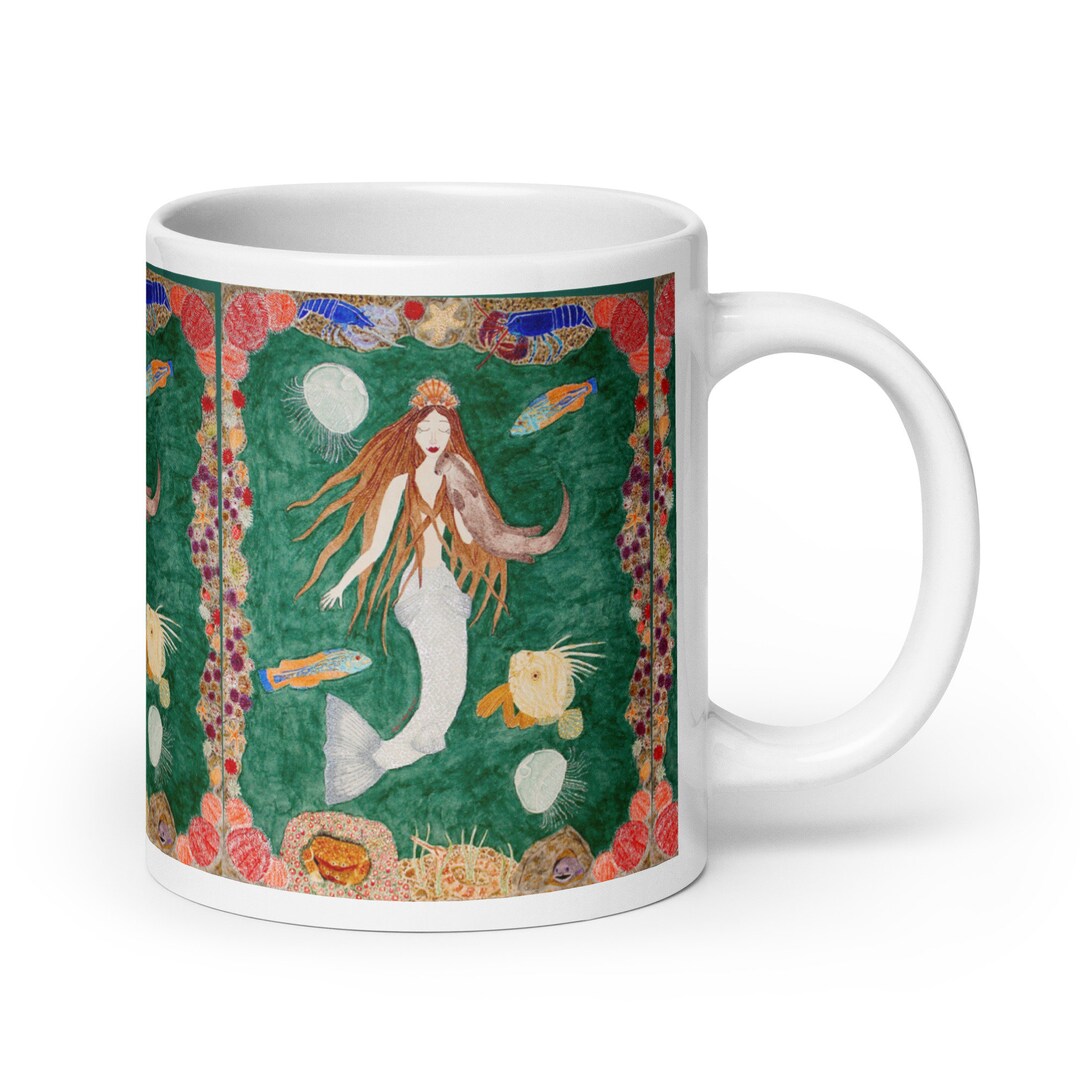 Lí Ban Saint Muirgen Irish Mermaid Saint White Glossy Mug - Etsy