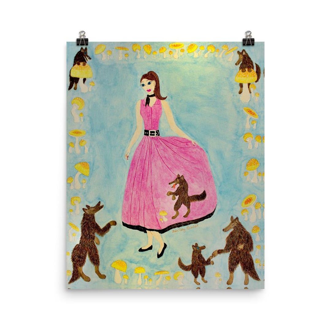 Cryptid Couture Dogman Cryptozoology Fashion Illustration Photo Paper ...