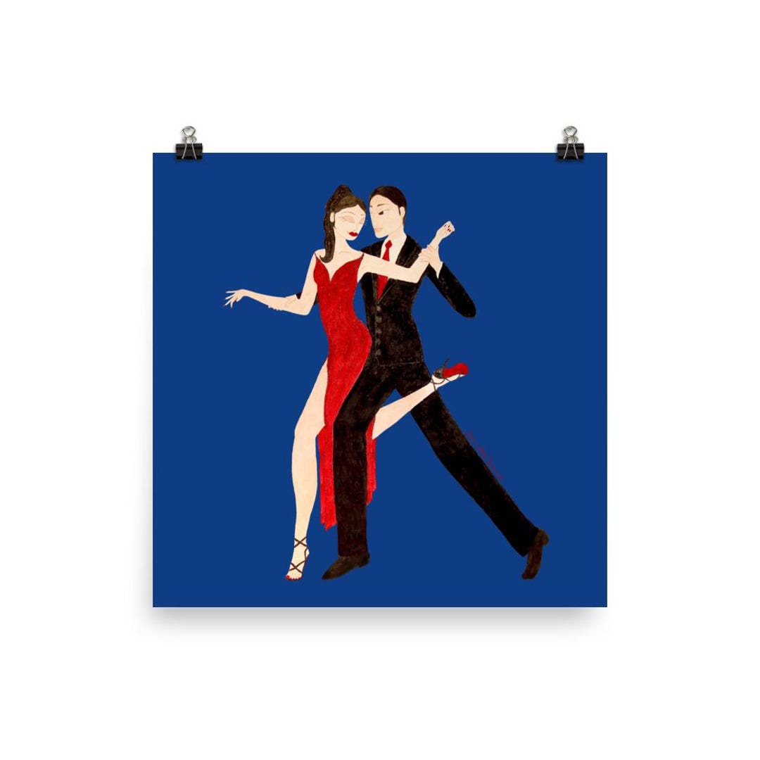 Poema Argentine Tango Dance Art Illustration Photo Paper Poster - Etsy
