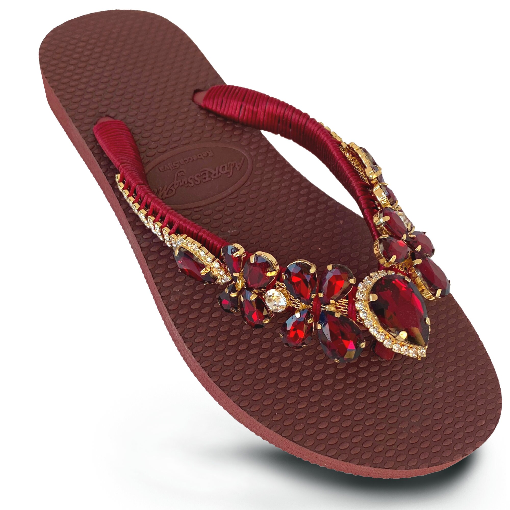 Luxurious Flip Flops With Rhinestones Luxury Flip Flops With ...