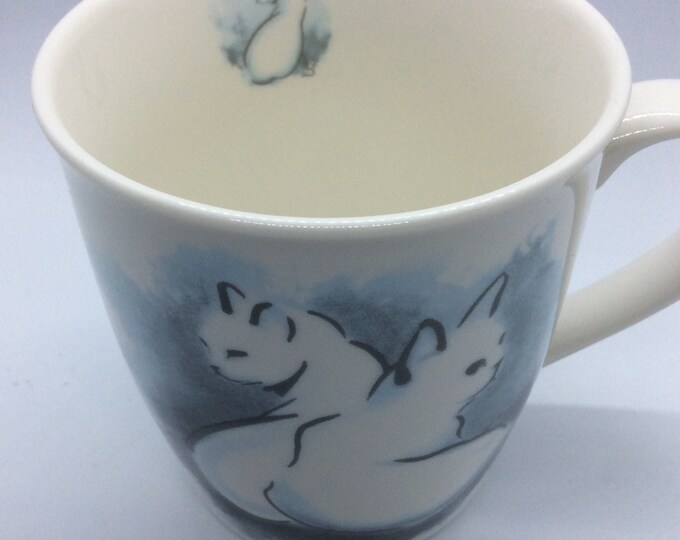 Efya Deco Porcelain Cat Mug/coffee Cup - Etsy