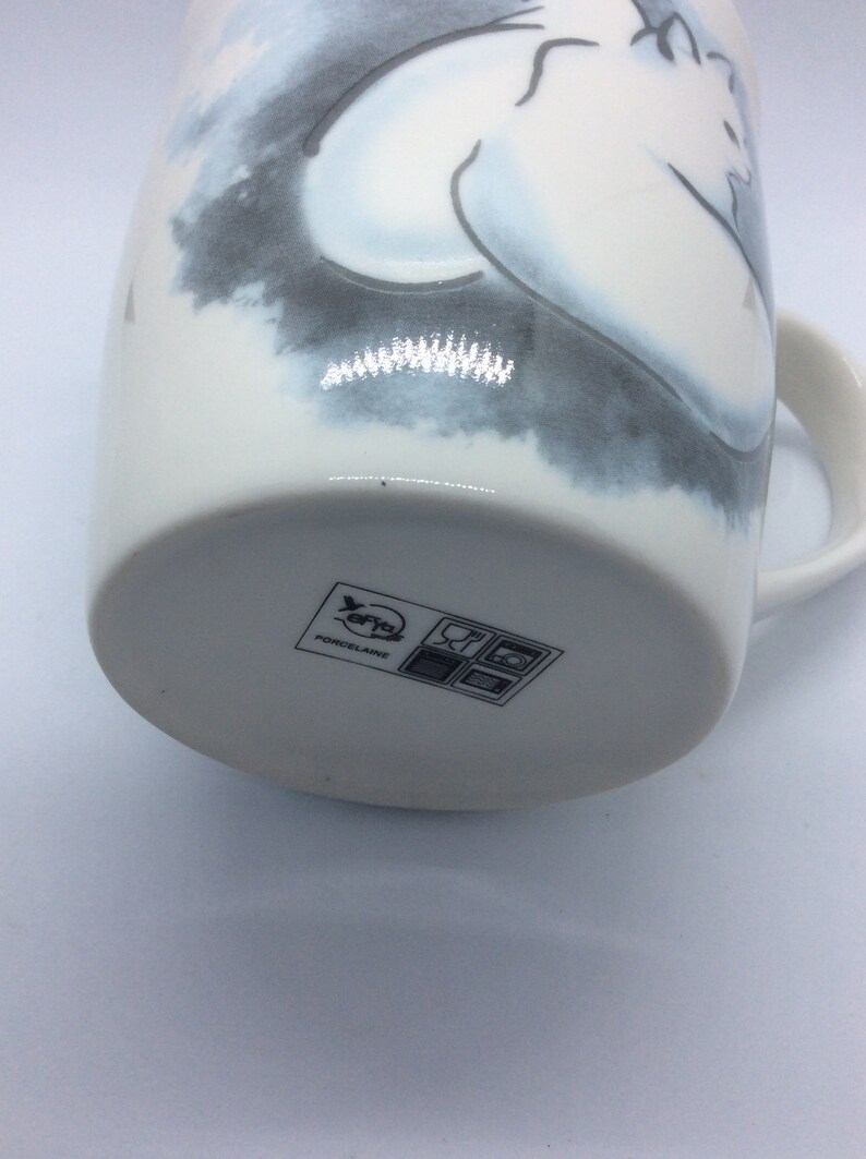 Efya Deco Porcelain Cat Mug/coffee Cup - Etsy