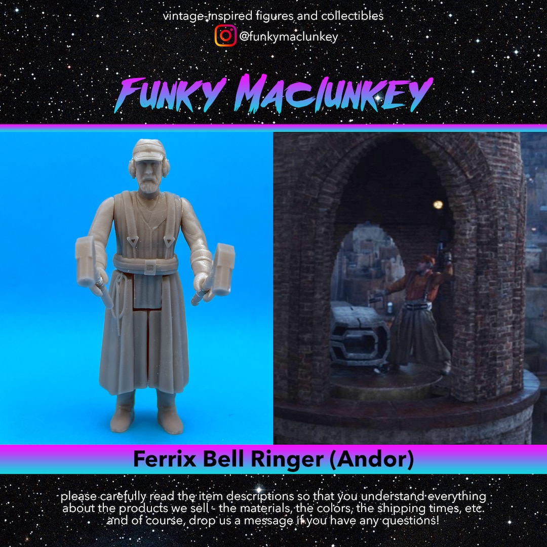 Vintage-style Star Wars Custom Ferrix Bell Ringer andor Action Figure ...