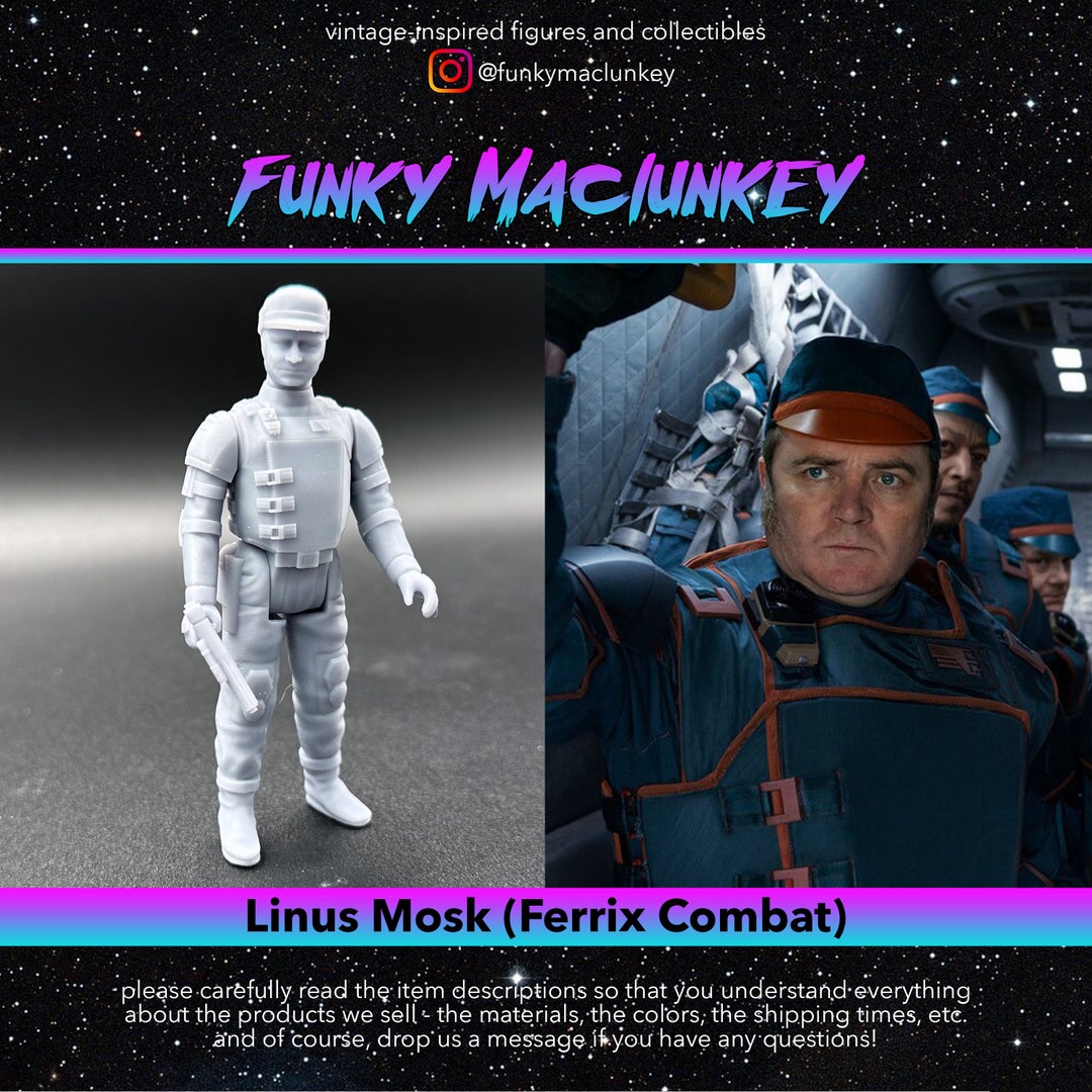 Vintage-style Star Wars Custom Linus Mosk (ferrix Combat) Action Figure ...