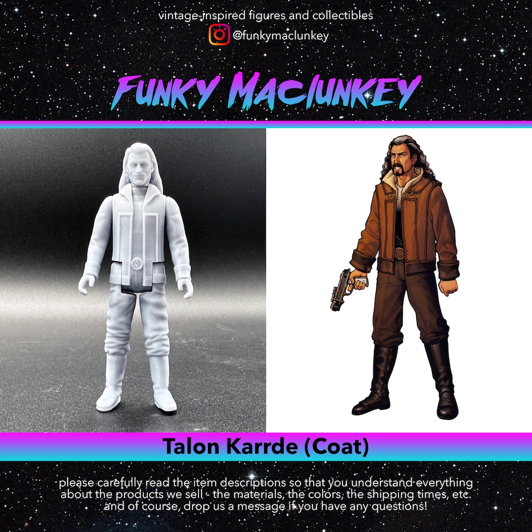 Vintage-style Star Wars Talon Karrde (coat Version) Action Figure - Etsy