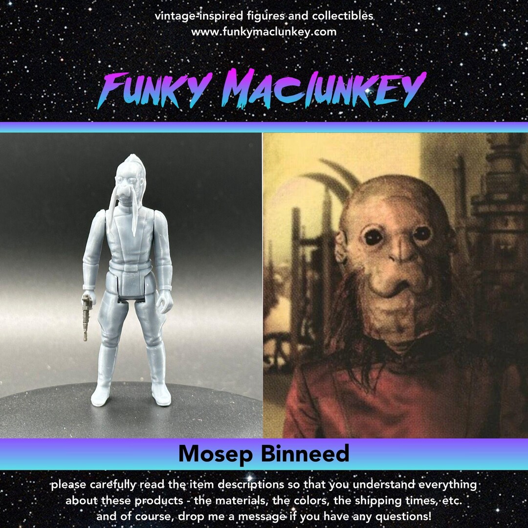 Vintage-style Star Wars Custom Mosep Binneed Action Figure - Etsy