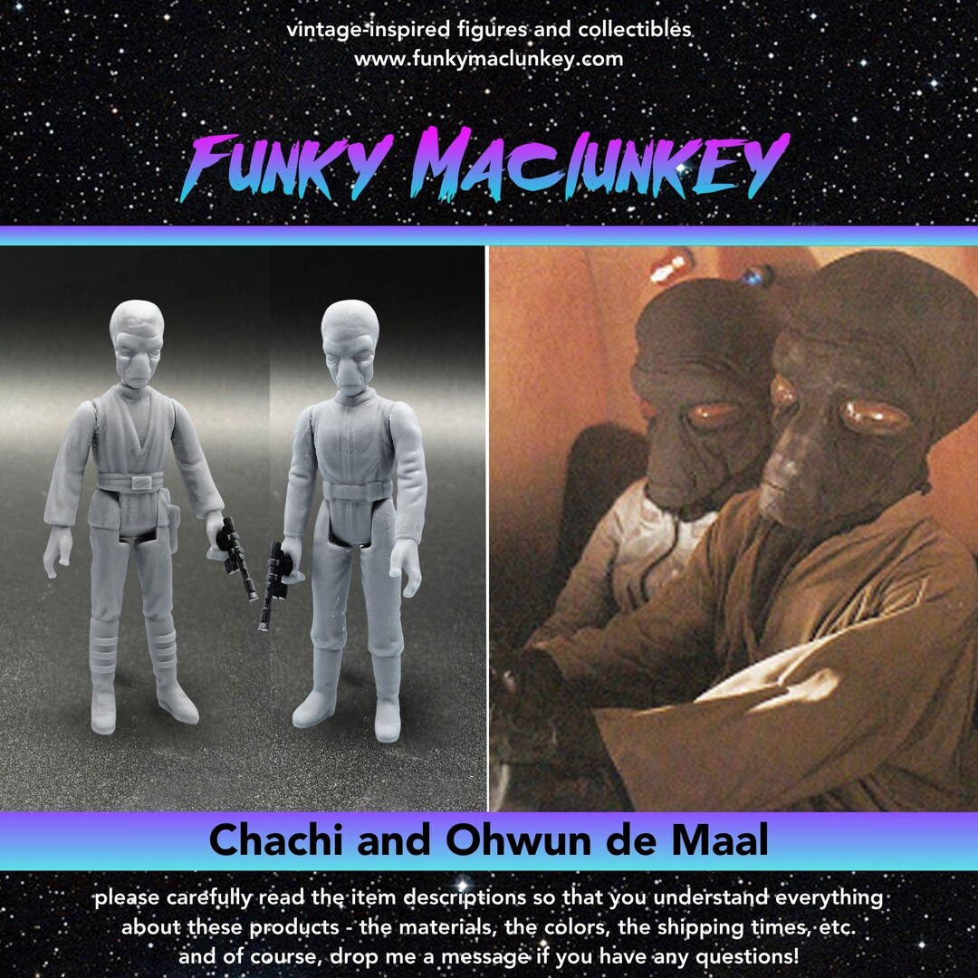 Vintage-style Star Wars Chachi & Ohwun De Maal (cantina Patrons) Action ...