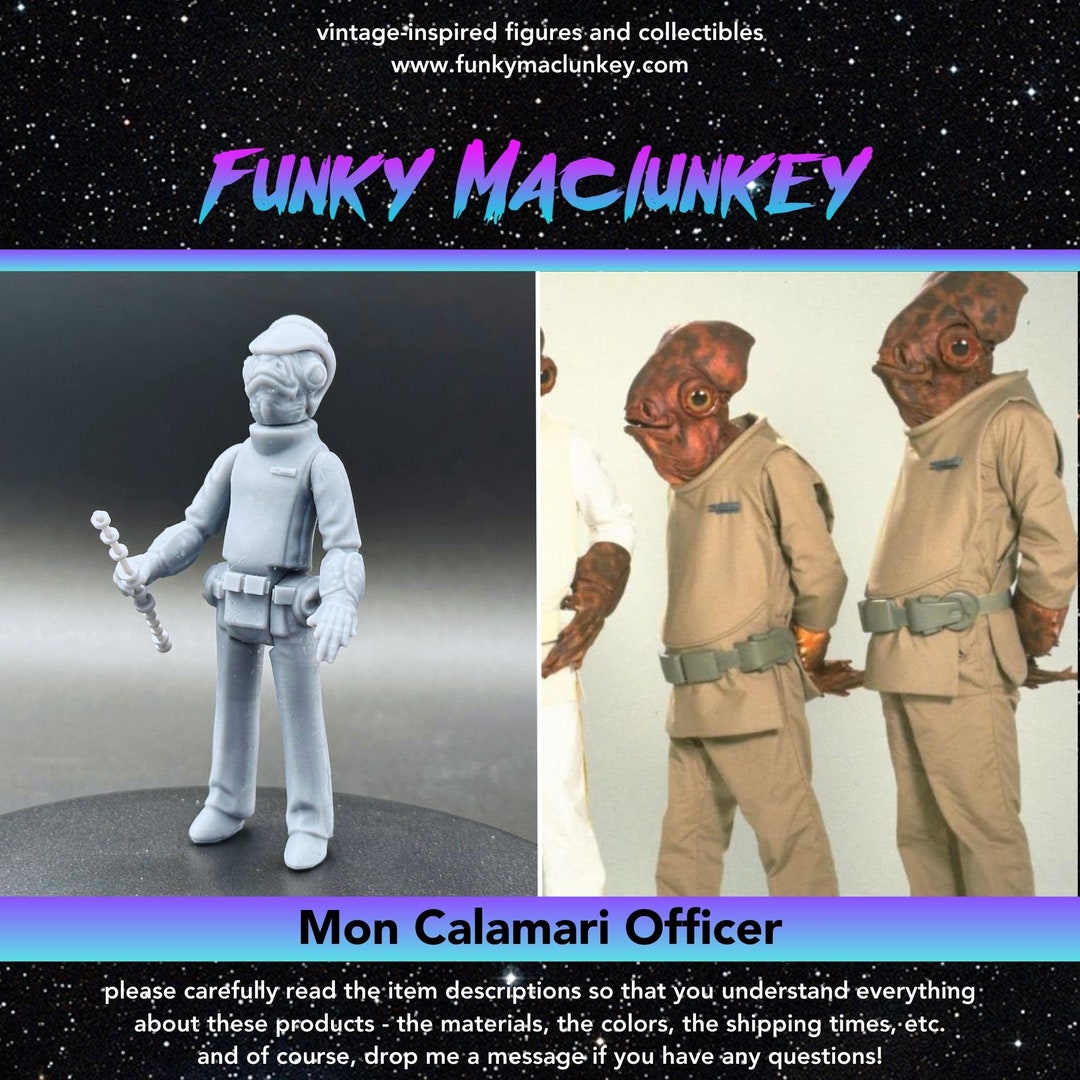 Vintage-style Star Wars Custom Mon Calamari Officer Action Figure - Etsy
