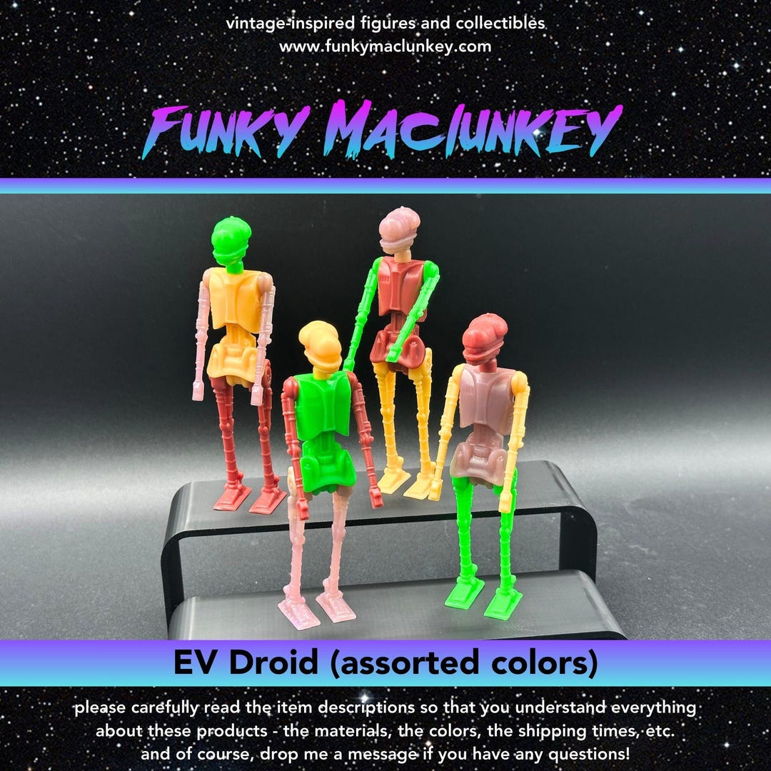 Vintage-style Star Wars EV Droid (mixed Colors) Action Figure - Etsy