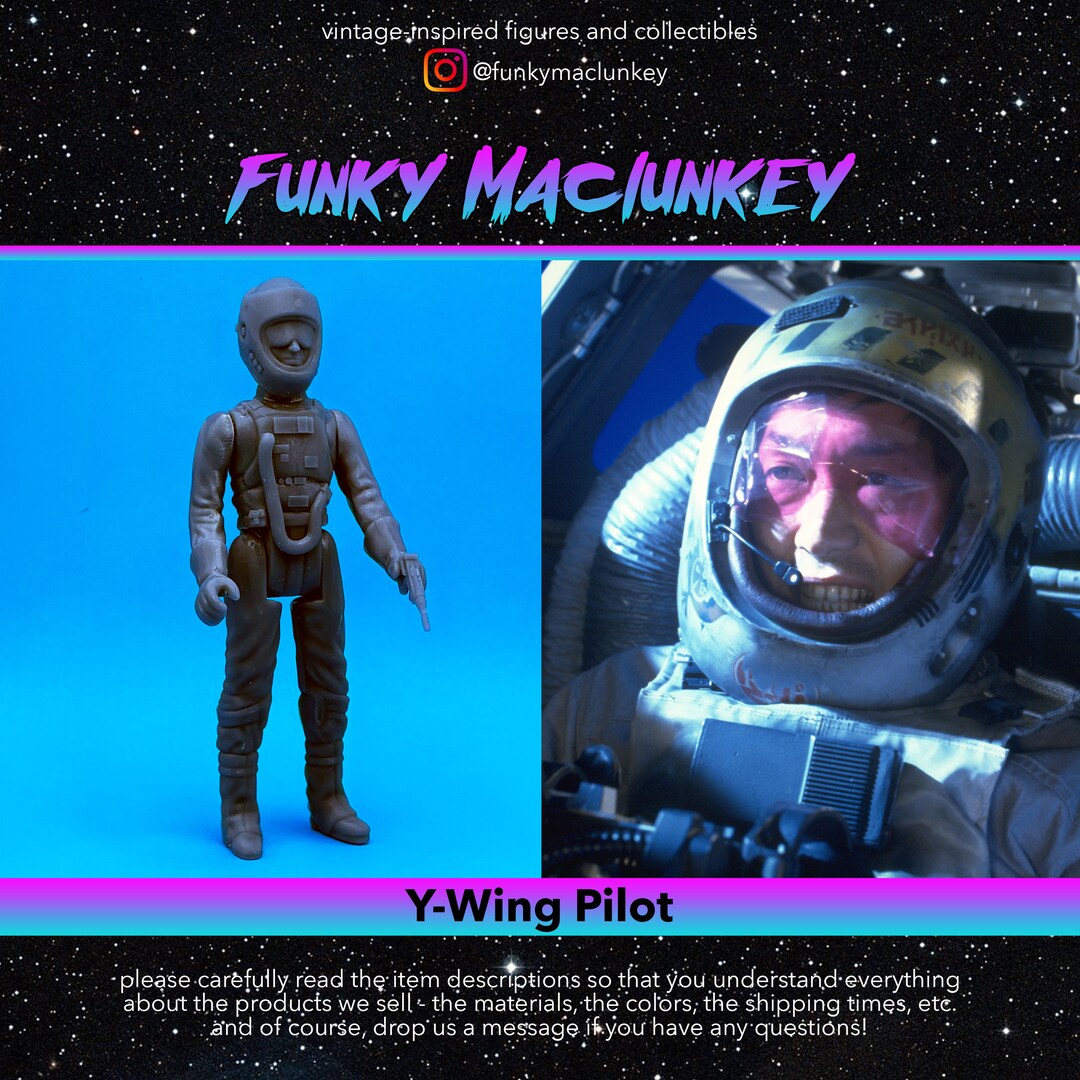Vintage-style Star Wars Y-wing Pilot Action Figure - Etsy