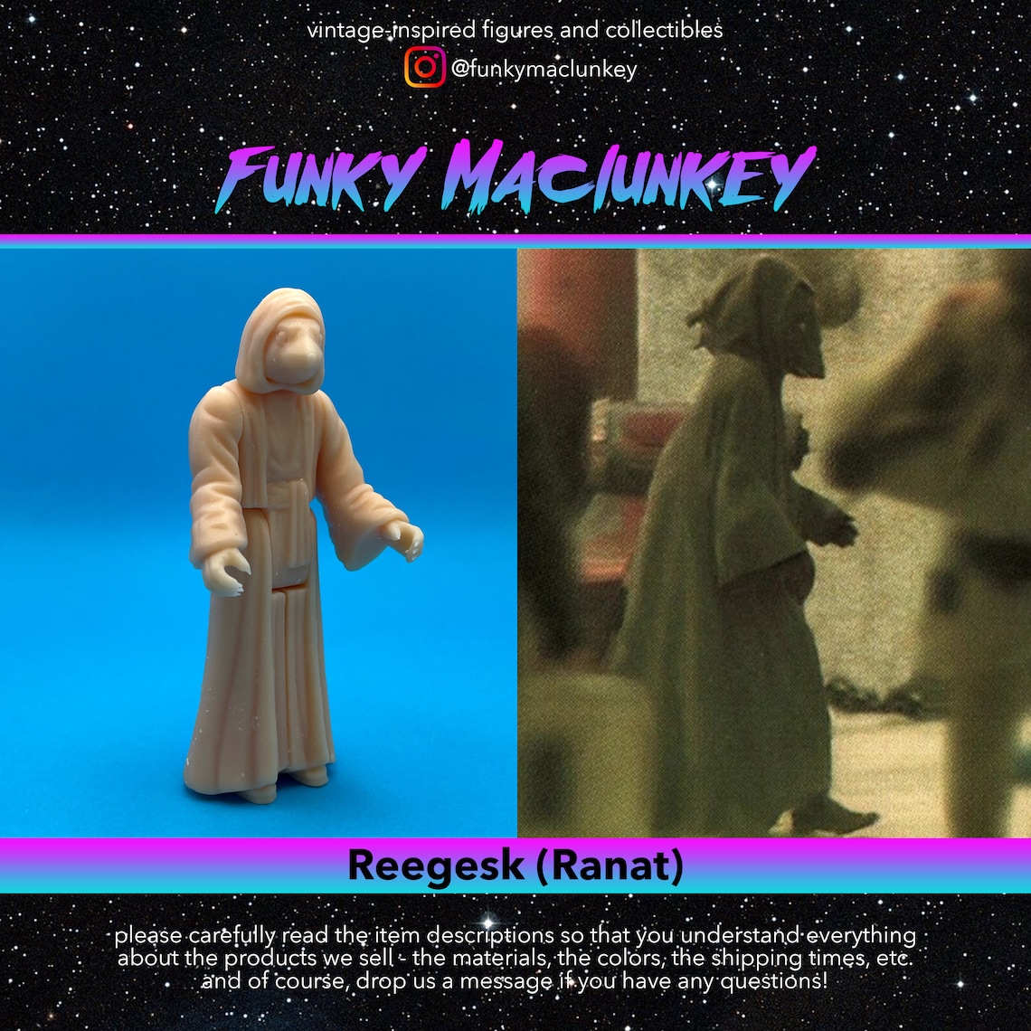 Vintage-style Star Wars Custom Reegesk ranat Action Figure - Etsy