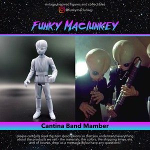 Vintage-style Star Wars Custom Bith Cantina Band Member Action Figure ...