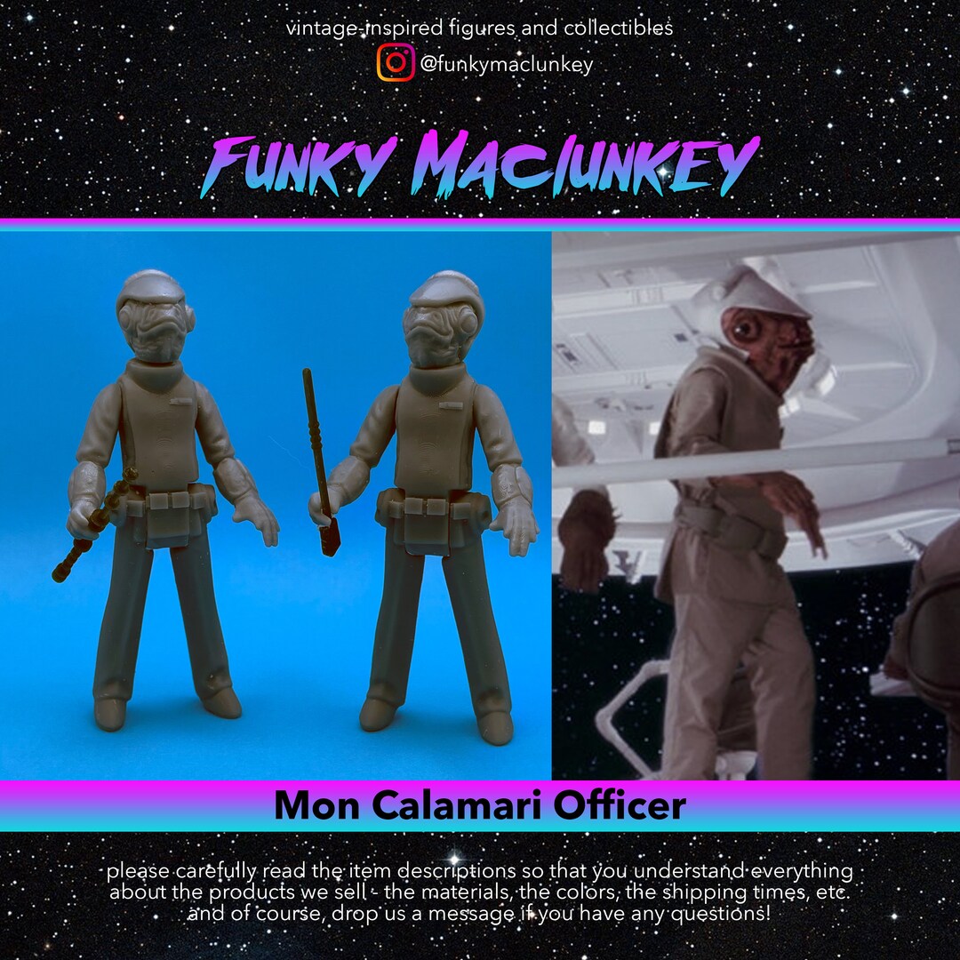 Vintage-style Star Wars Custom Mon Calamari Officer Action - Etsy