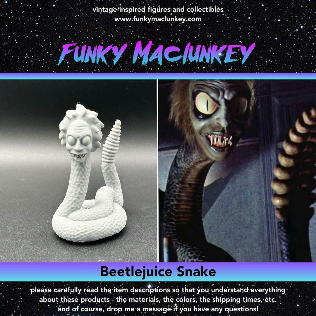Vintage-style Beetlejuice Snake Action Figure - Etsy