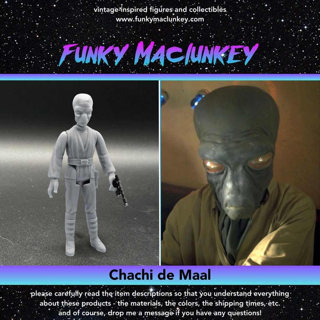 Vintage-style Star Wars Chachi De Maal (cantina Patron) Action Figure ...