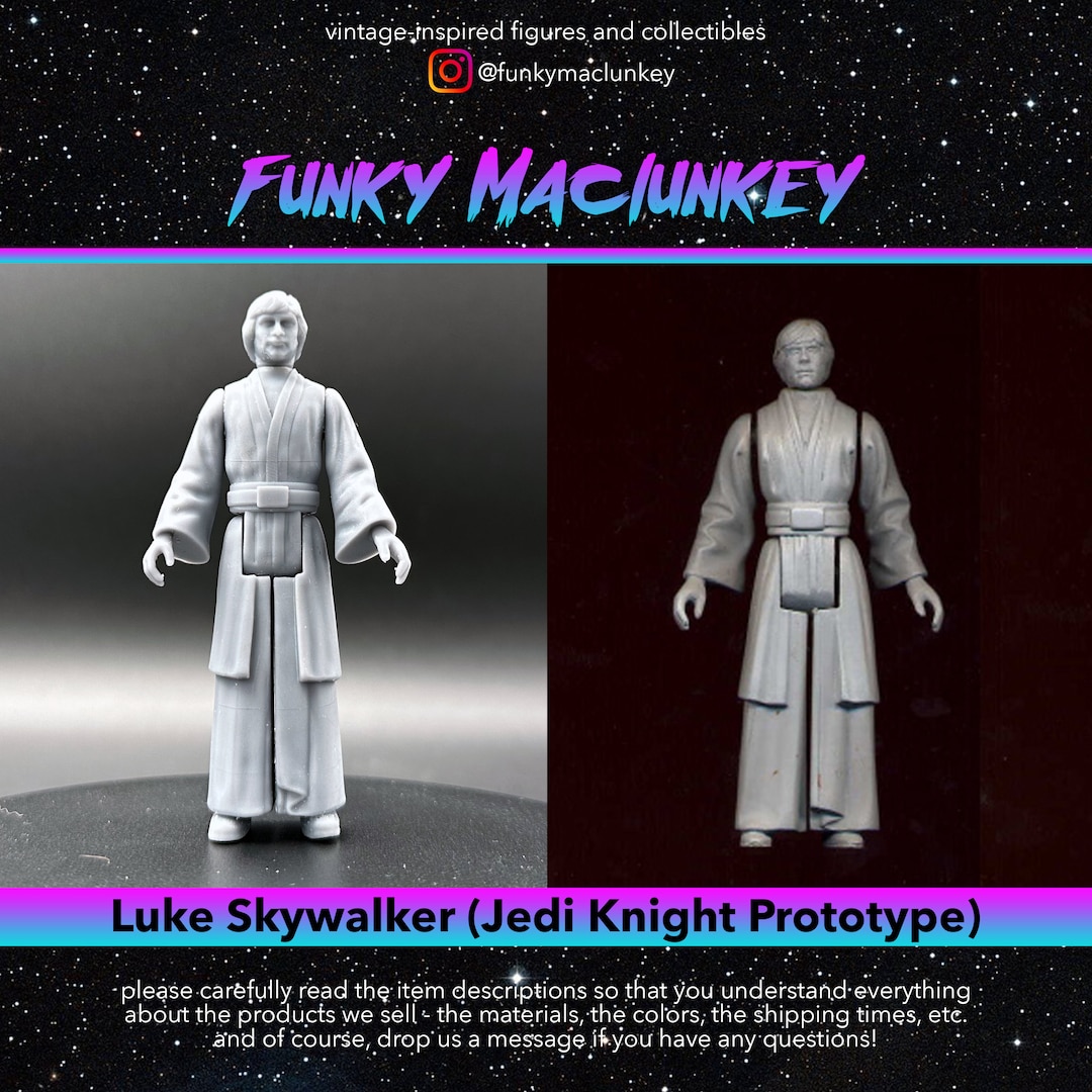 Vintage-style Star Wars Luke Skywalker Jedi Knight (prototype Version) Action Figure - Etsy
