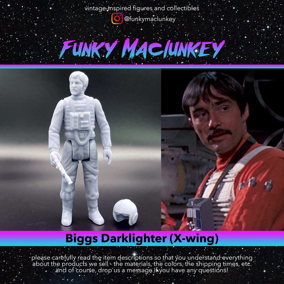 Vintage-style Star Wars Custom Biggs Darklighter (x-wing) Action Figure ...
