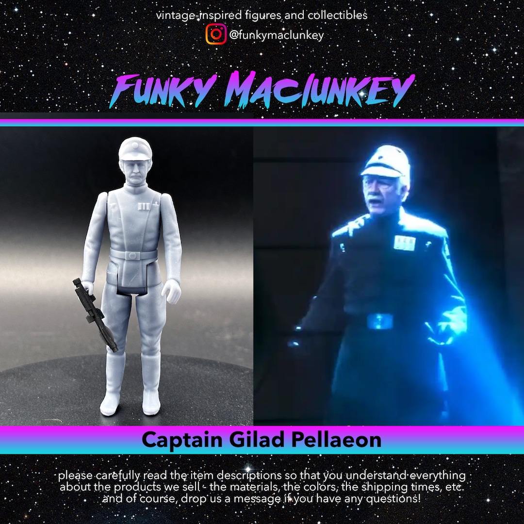 Vintage-style Star Wars Custom Captain Gilad Pellaeon Action Figure - Etsy
