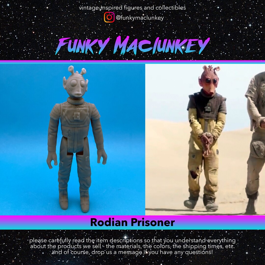 Vintage Style Star Wars Rodian Prisoner (book of Boba Fett) Action ...