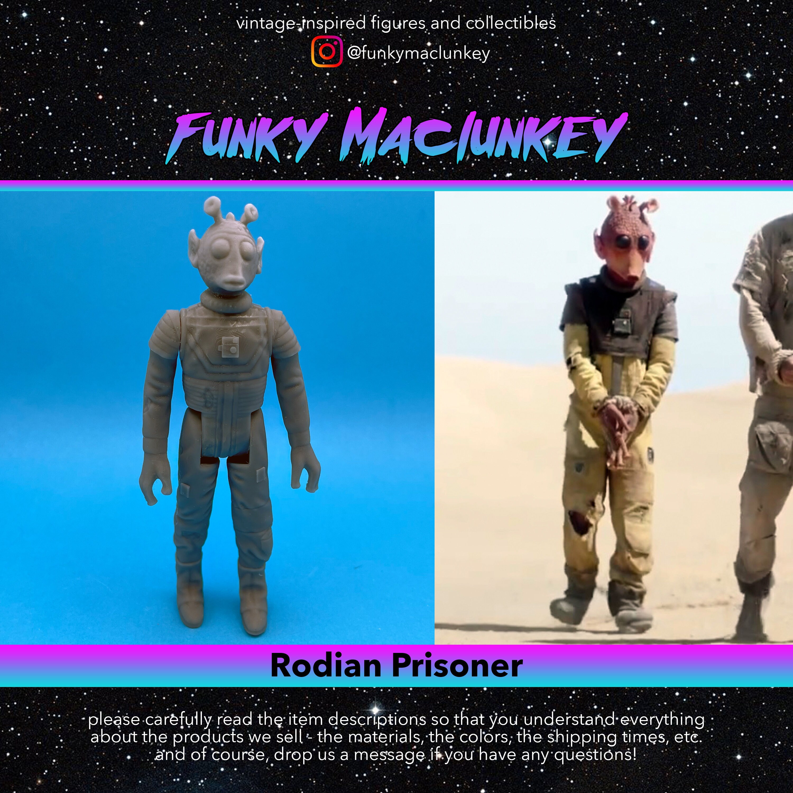 Vintage Style Star Wars Rodian Prisoner book of Boba Fett - Etsy