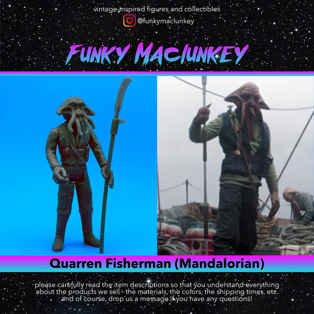 Vintage-style Star Wars Action Figure Quarren Fisherman From ...