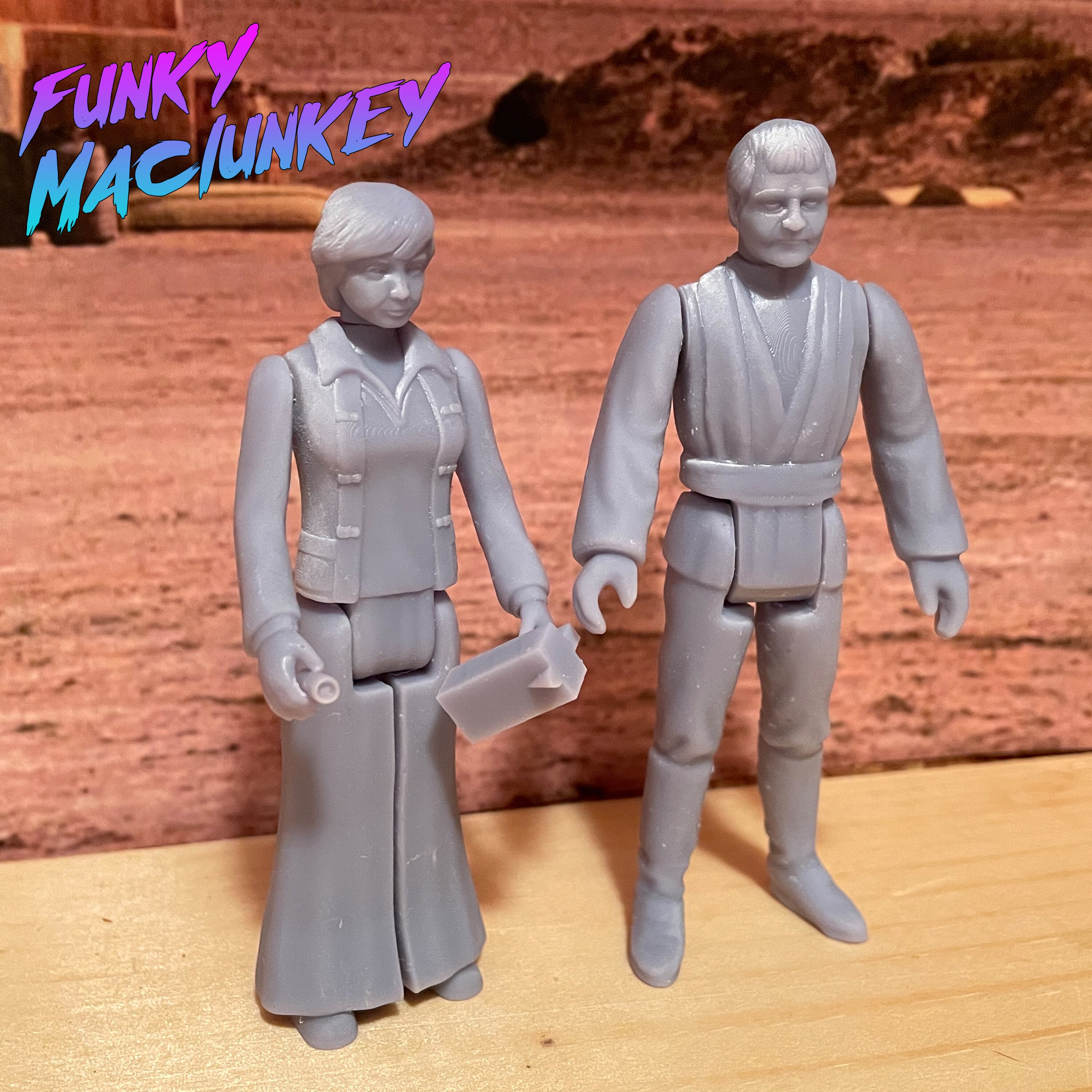 Vintage-style Star Wars Custom Owen & Beru Lars Action Figures - Etsy