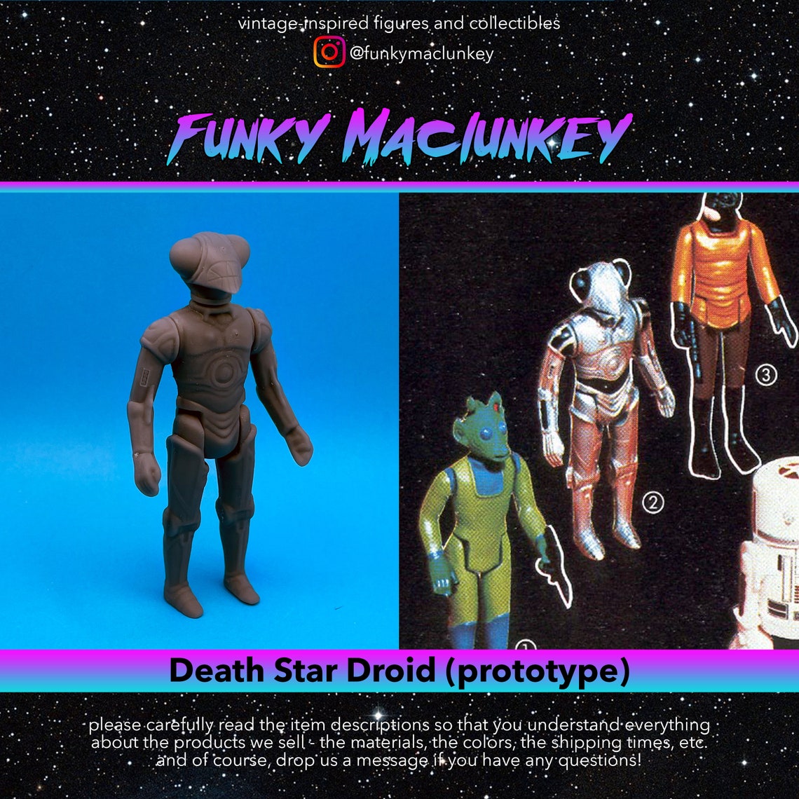 Vintage-style Star Wars Death Star Droid prototype Version - Etsy