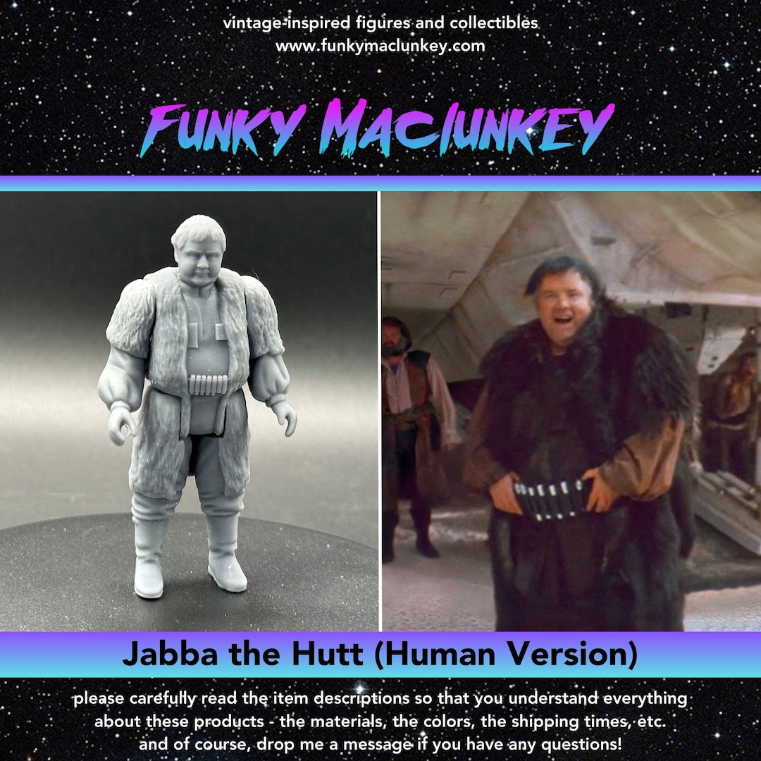 Vintage-style Star Wars Jabba the Hutt (human Version) Action Figure - Etsy