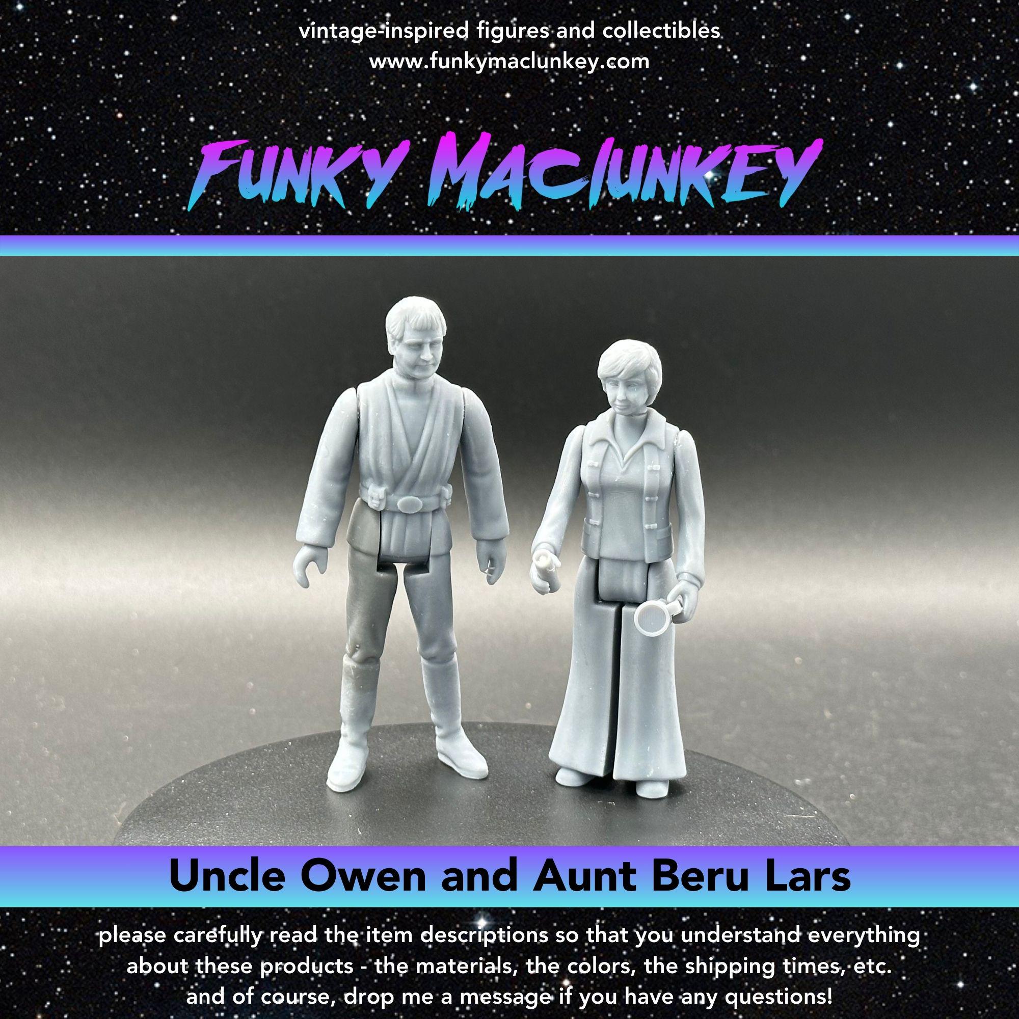 Vintage style Star Wars Custom Owen Beru Lars Action Figures Etsy