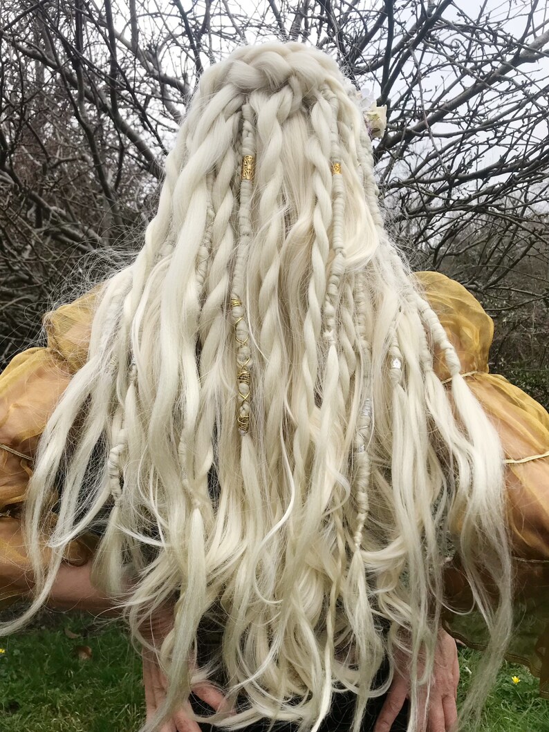 Blonde Dreadlock Weave Lace Front Wig Wavy (MADE TO ORDER) Costume ...