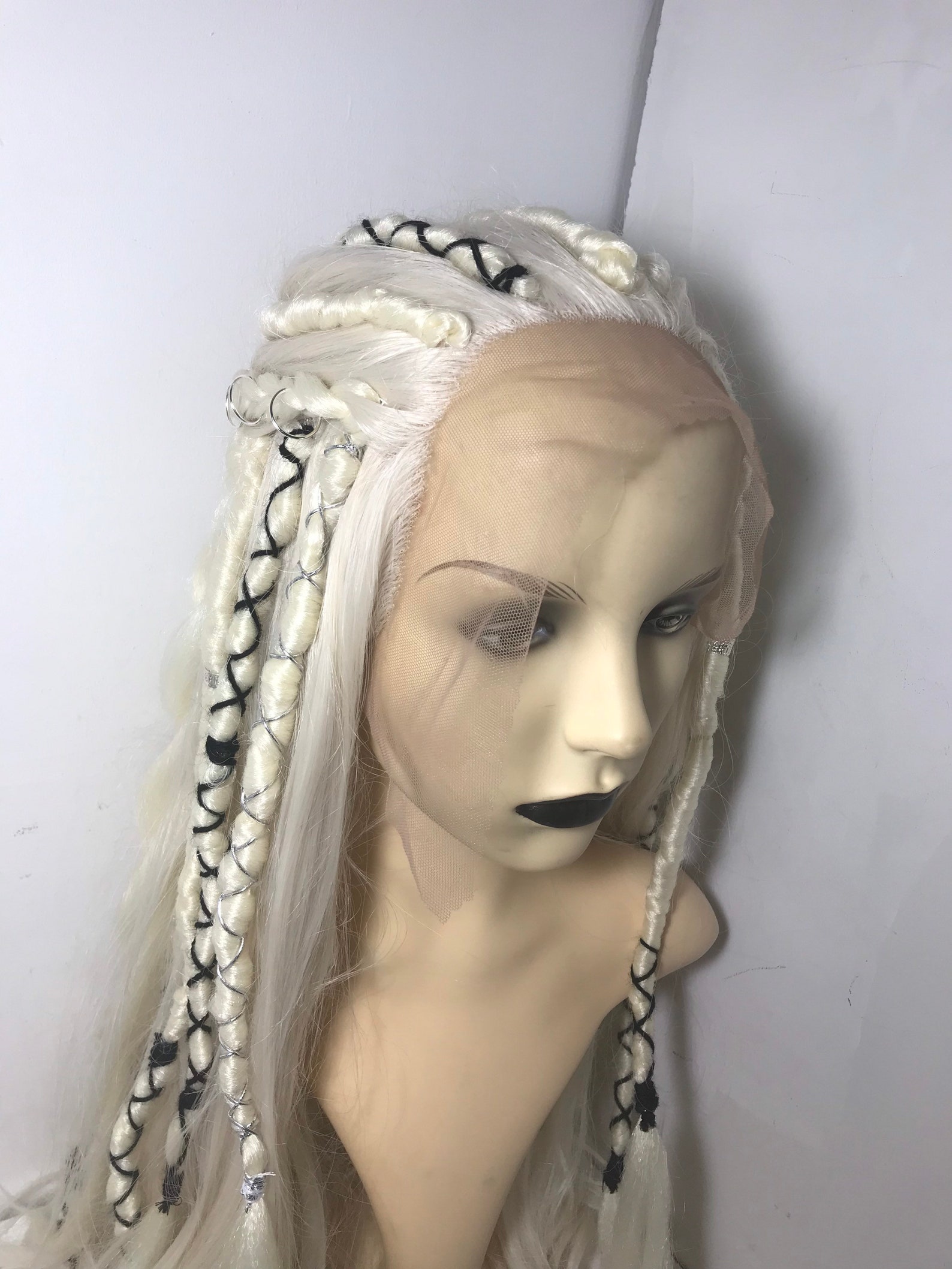 Blonde Dreadlock Weave Lace Front Wig Wavy (MADE TO ORDER) Costume ...